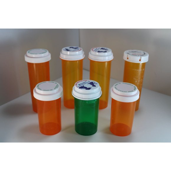 Storage & Organization | Lot 7 Large Pill Bottles Plastic Storage ...